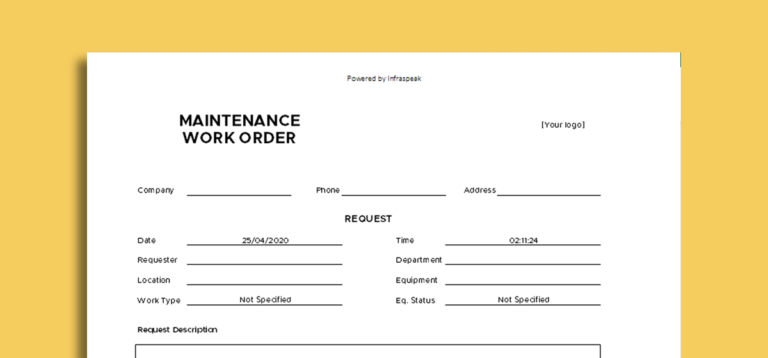 What is a work order? [with free template] • Infraspeak Blog